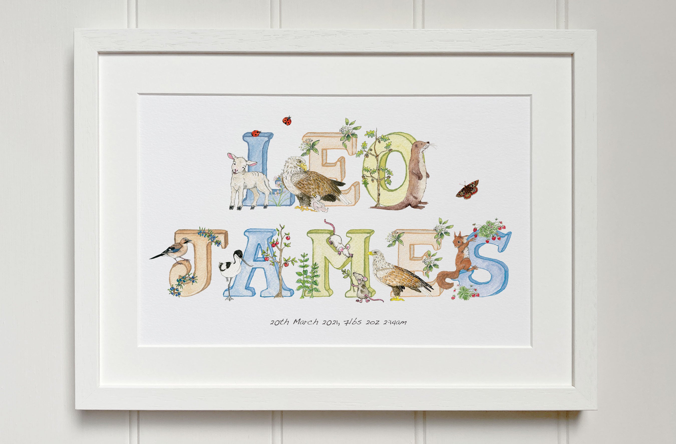 Personalised Alphabet Double Names - fiadhandfinn